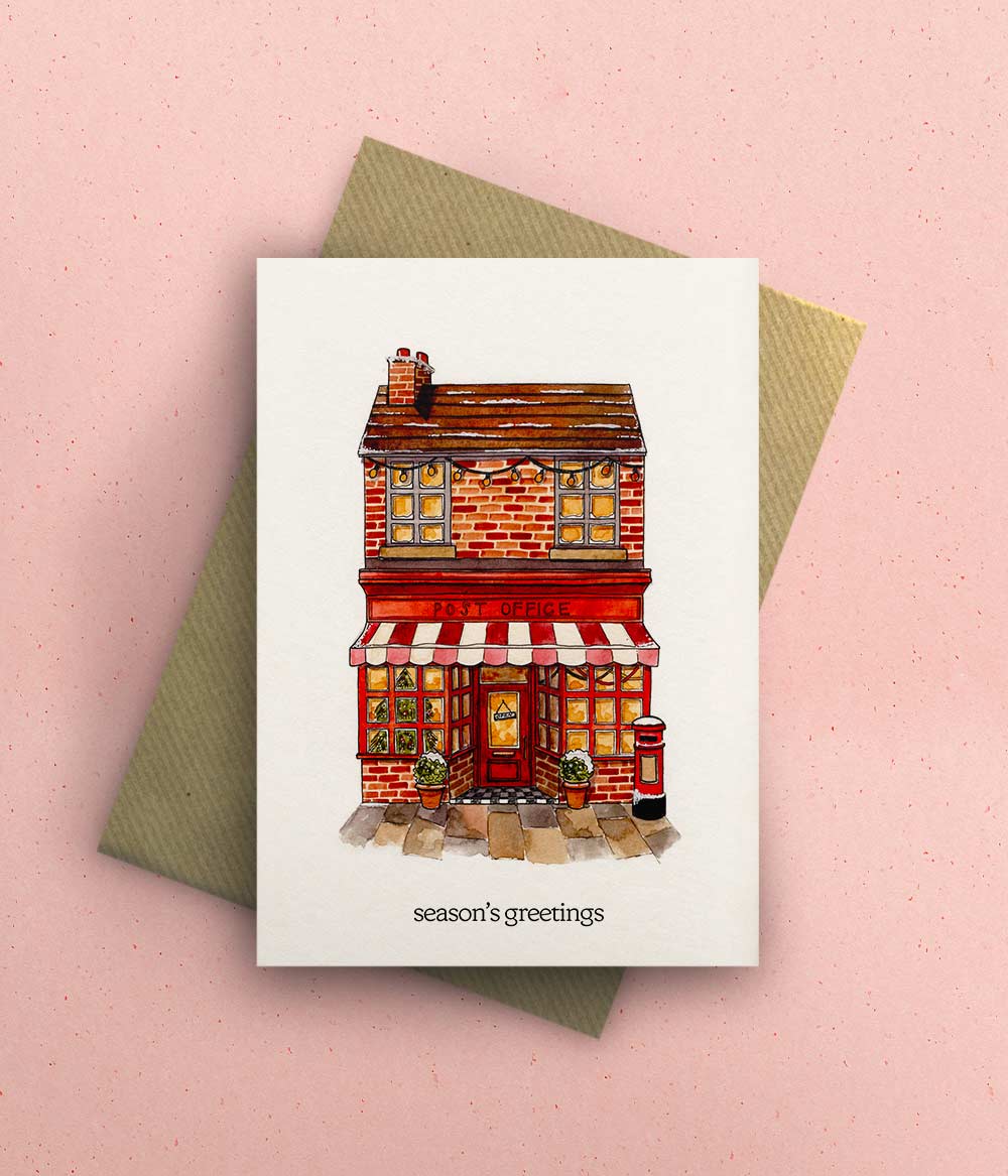 Christmas Post Office Card – bytillyillustration