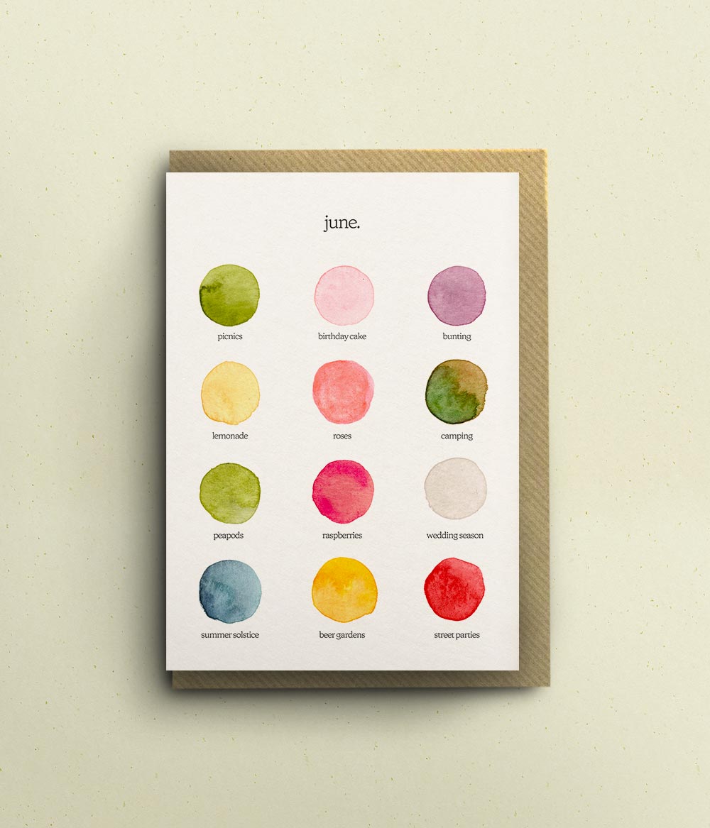 The Colours of June Card – bytillyillustration