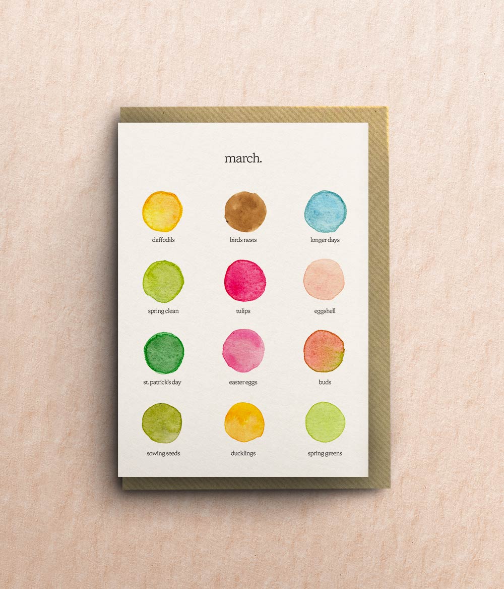 The Colours of March Card – bytillyillustration