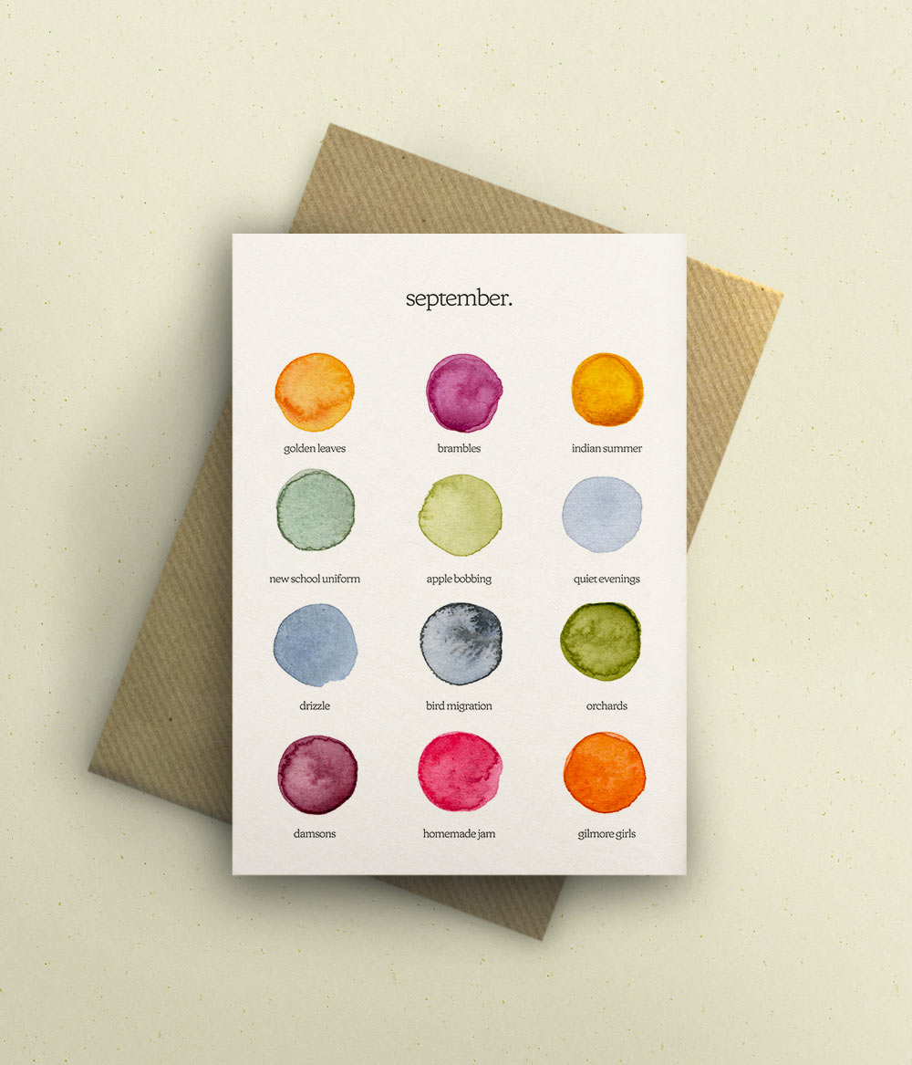 The Colours of September Card – bytillyillustration