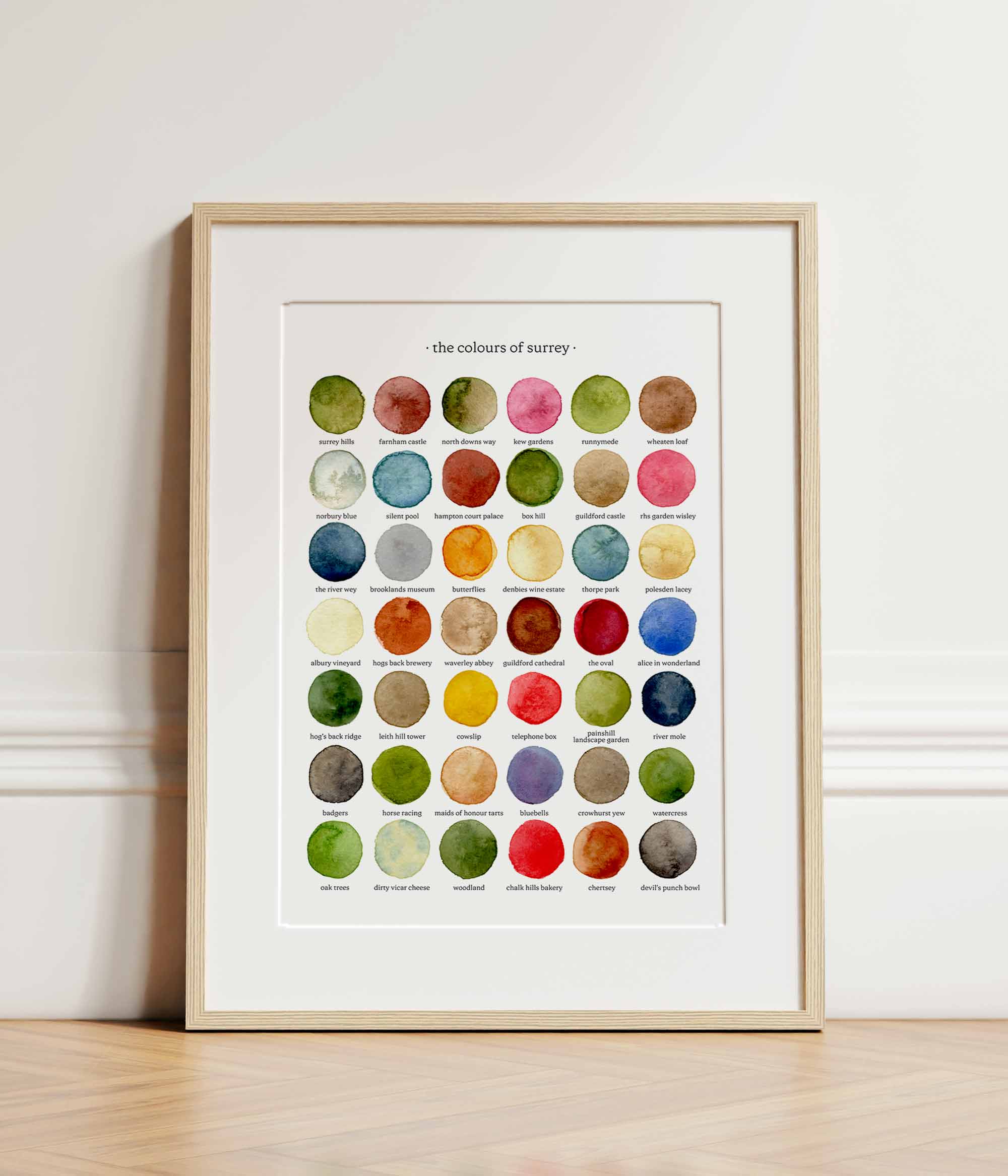 The Colours of Surrey Print – bytillyillustration