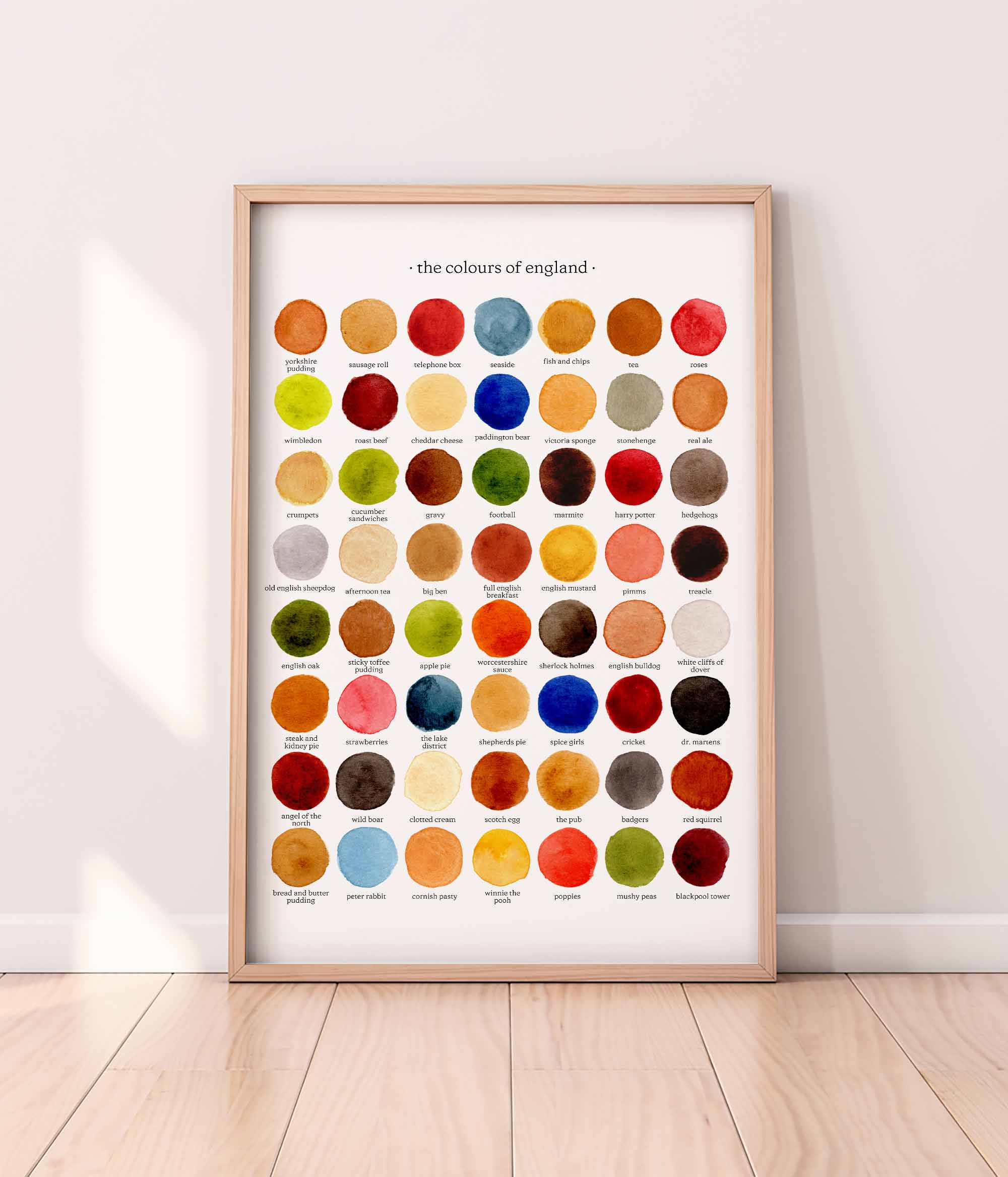 The Colours of England Print – bytillyillustration