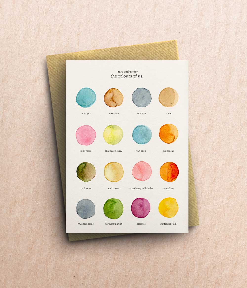 Custom Colours of Us Card – bytillyillustration
