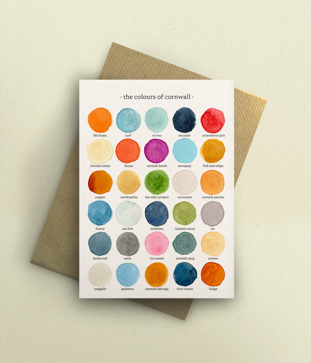 The Colours of Cornwall Card – bytillyillustration