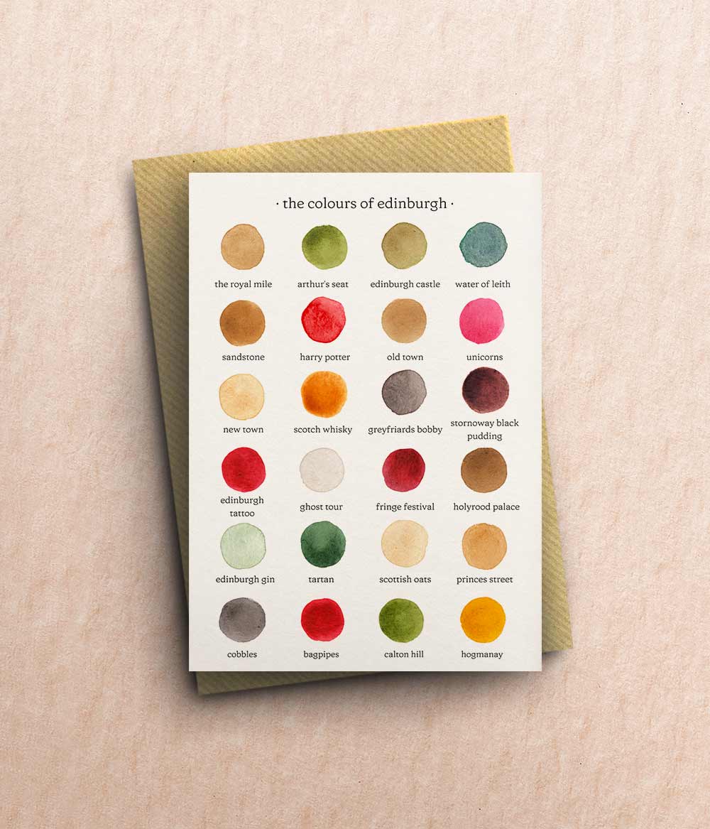 The Colours of Edinburgh Card – bytillyillustration
