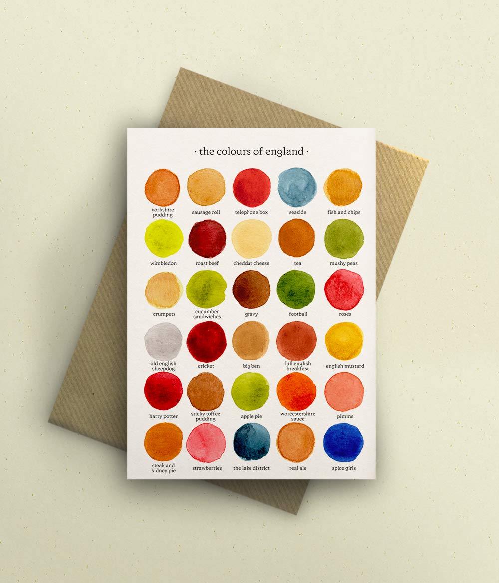 The Colours of England Card – bytillyillustration