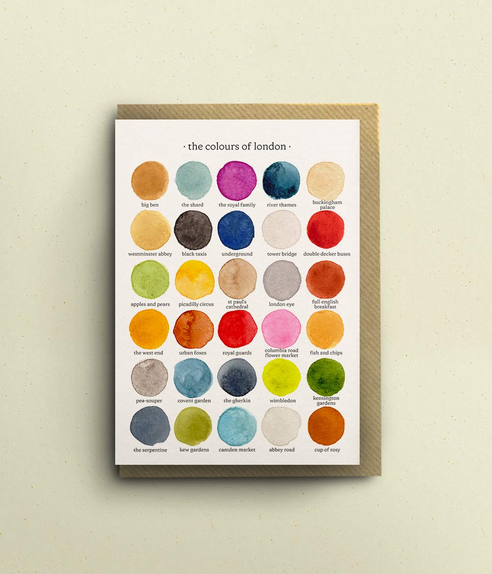 The Colours of London Card – bytillyillustration