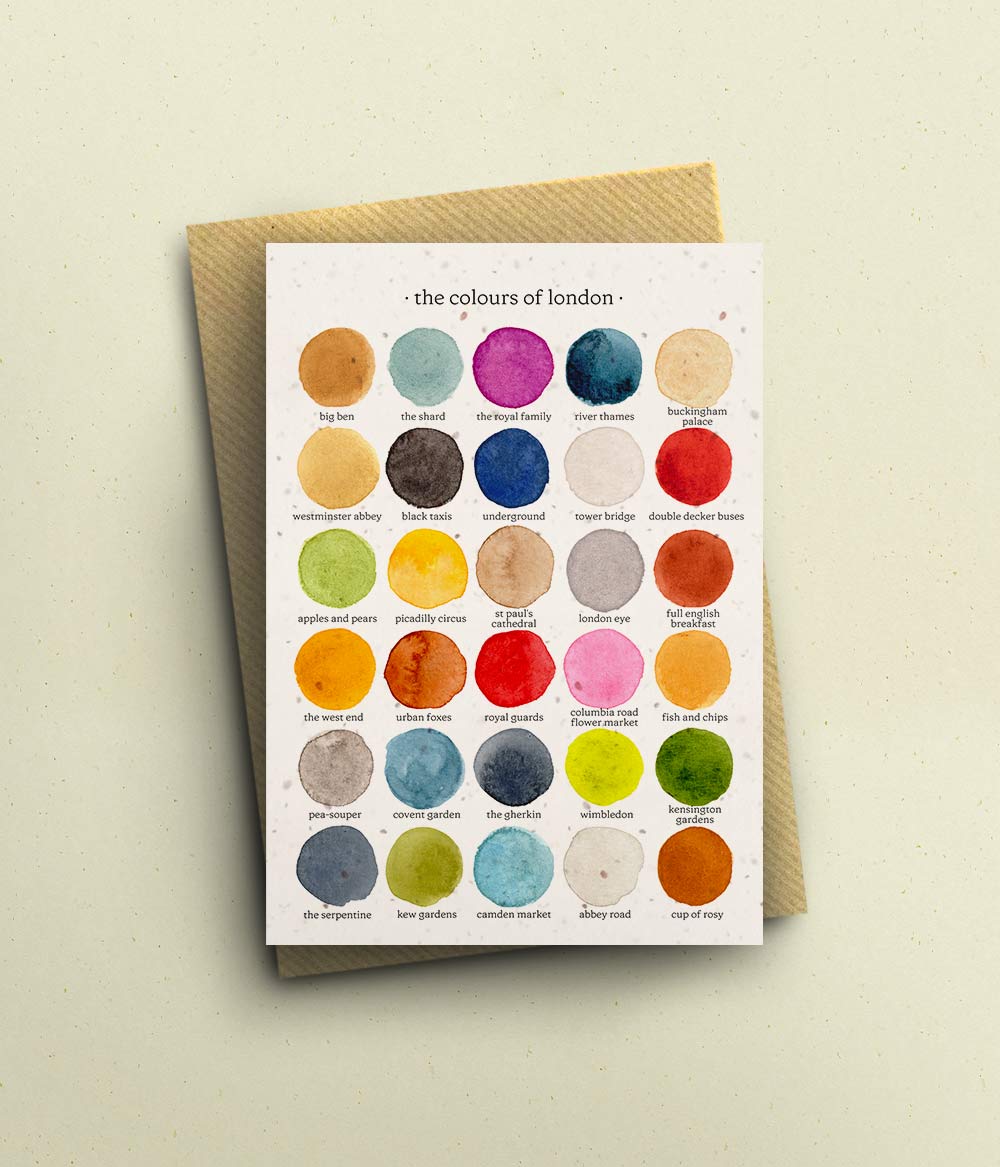The Colours of London Card – bytillyillustration