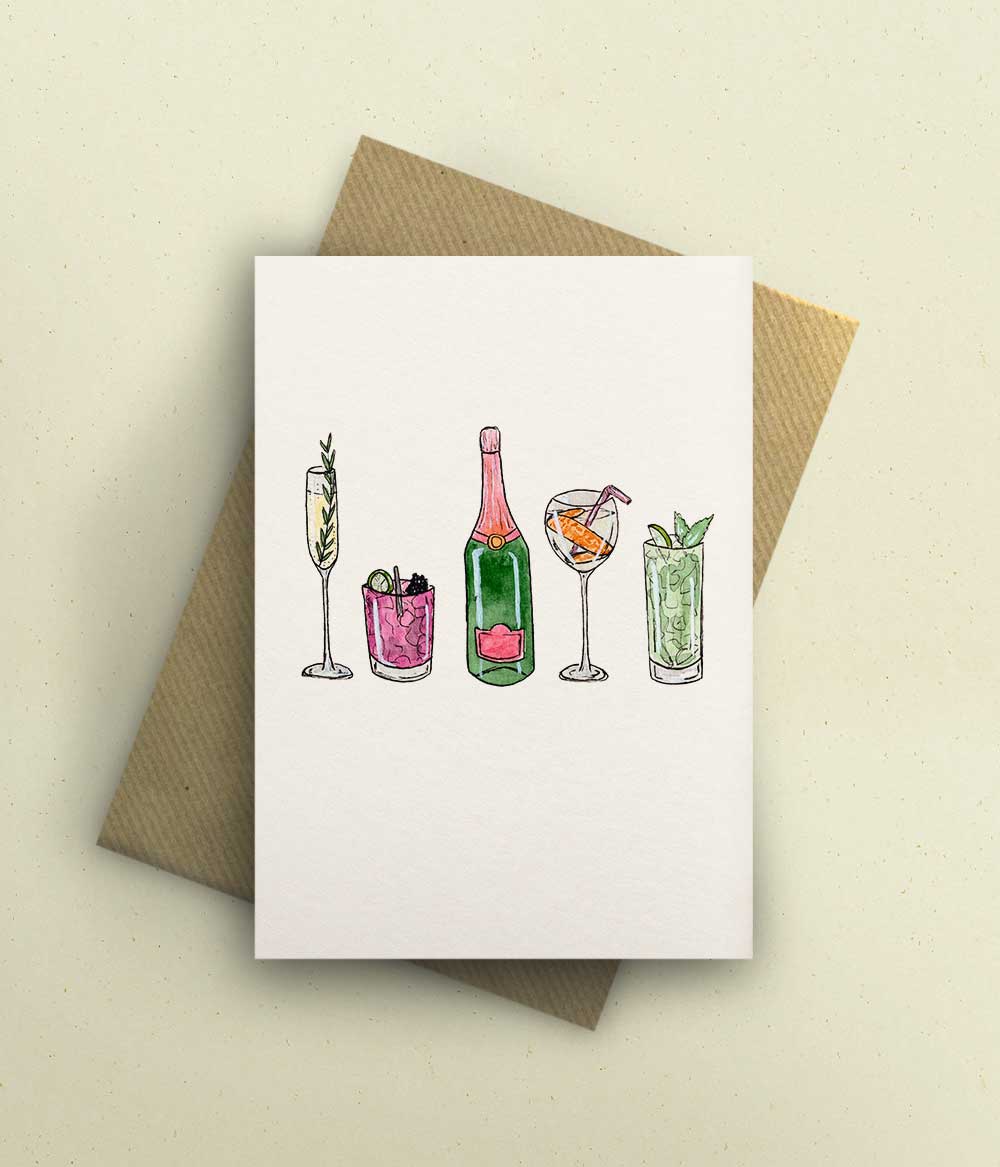 Mixed Drinks Card – bytillyillustration