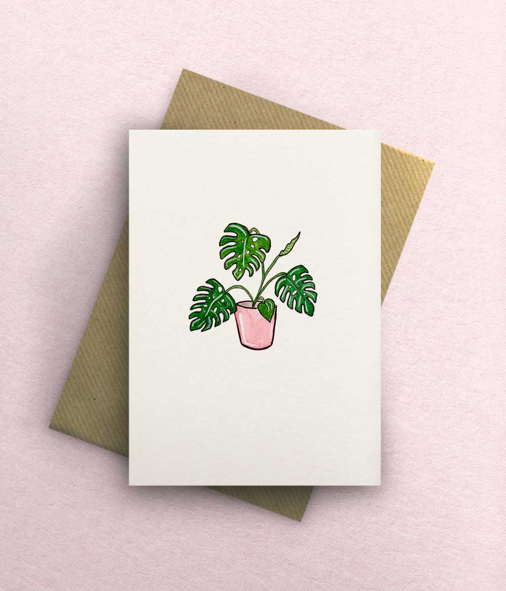 Monstera Card – bytillyillustration