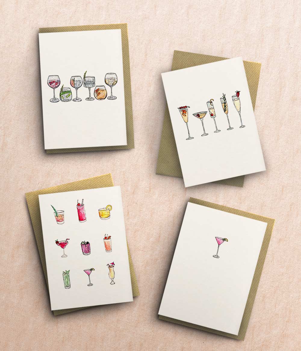 Drinks Cards Multipack – bytillyillustration
