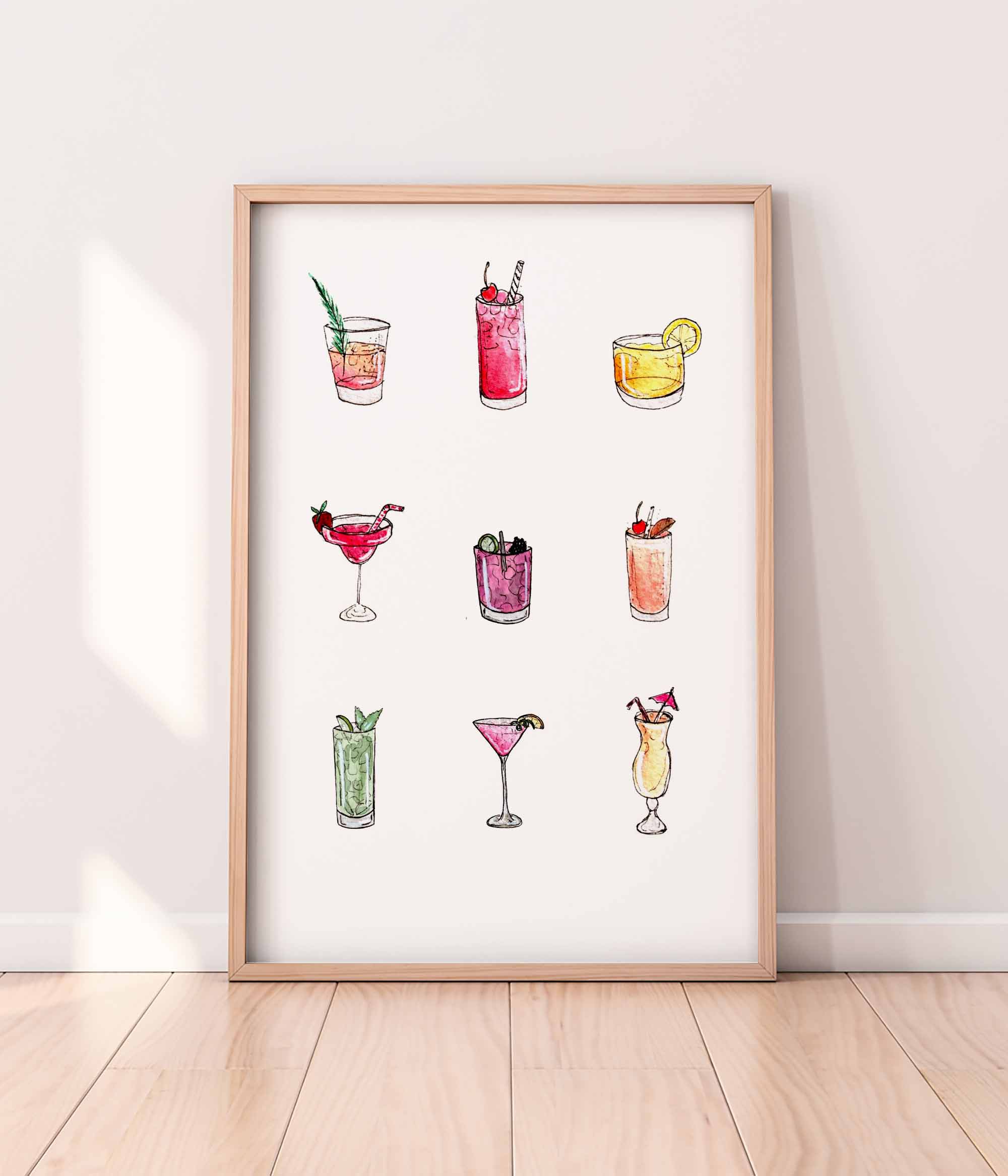 Mixed Cocktails Print – bytillyillustration